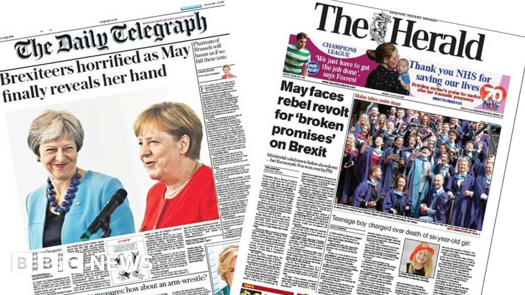 The papers: Cabinet ministers in Brexit 'revolt' - BBC News