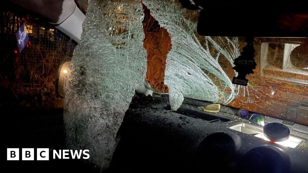 Woman knocked out by plant pot dropped from A78 bridge into car