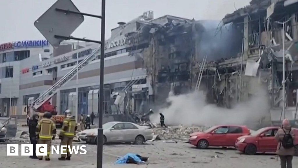 Devastation at shopping mall, hospital and apartments after Russian attack