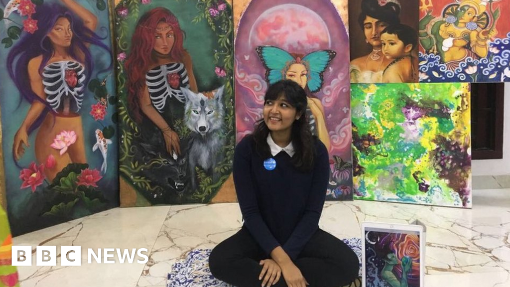 The Indian artist behind a climate change warrior - BBC News