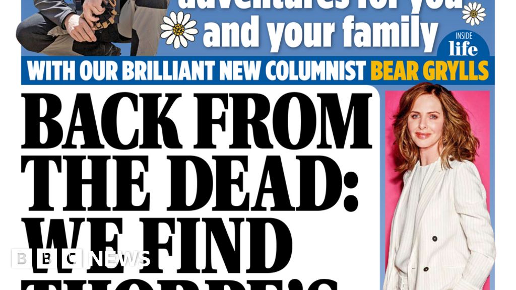 Newspaper headlines: 'Doomsday' and 'Thorpe's hitman' pictured - BBC News