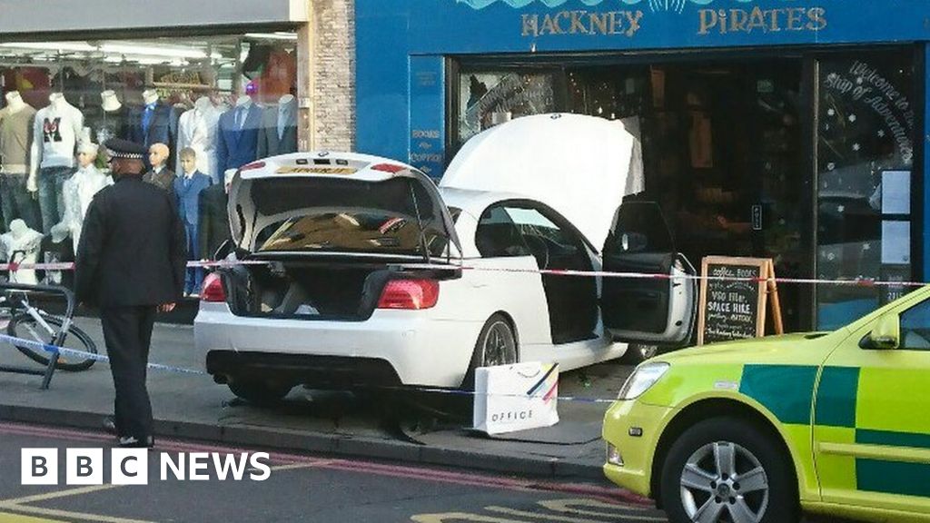 Man Arrested After Car Crashes Into Hackney Charity Hq Bbc News