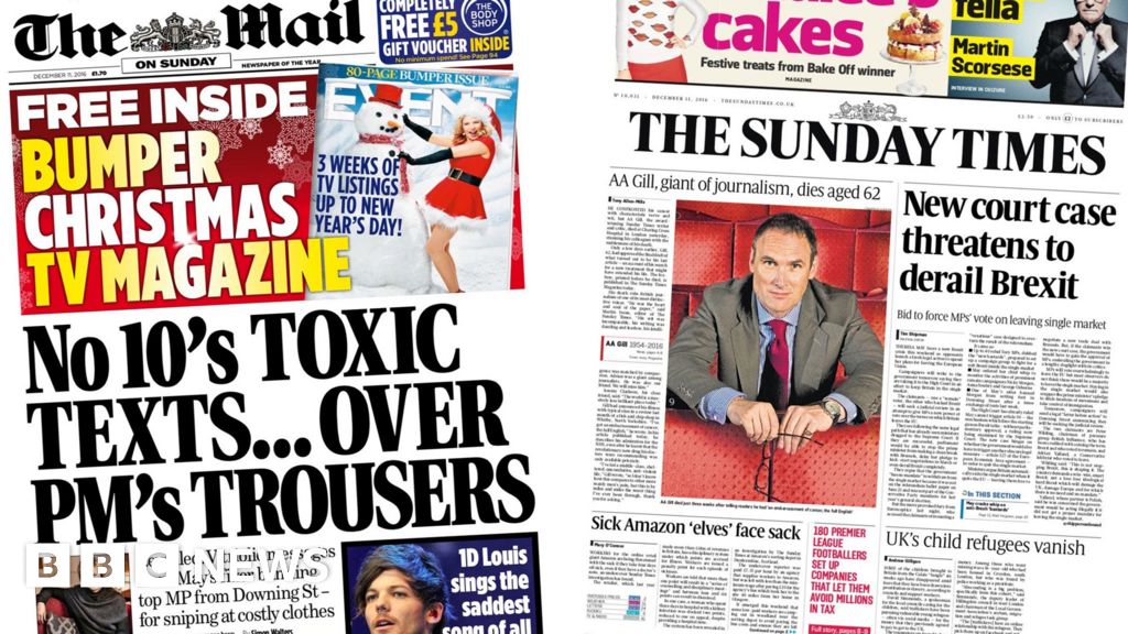 Newspaper review: PM's trousers and 'fat is good for you' - BBC News