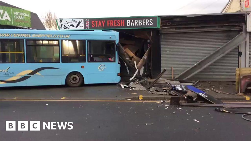 The school bus carrying 21 pupils crashed into a barber shop in ...