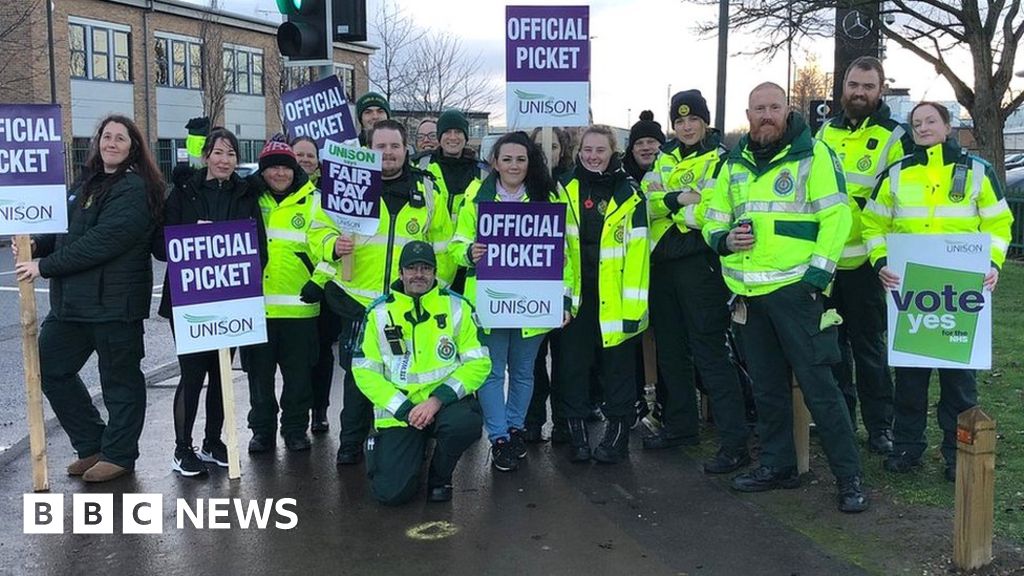 'NHS is broken' say striking ambulance staff in West