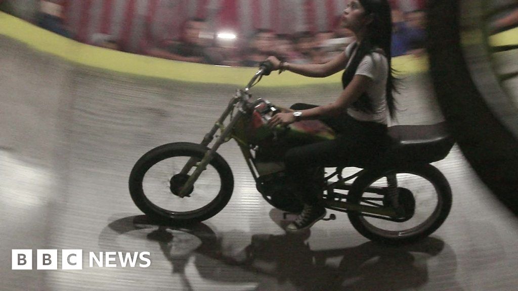 'Devil wheel' rider: It makes me happy - BBC News