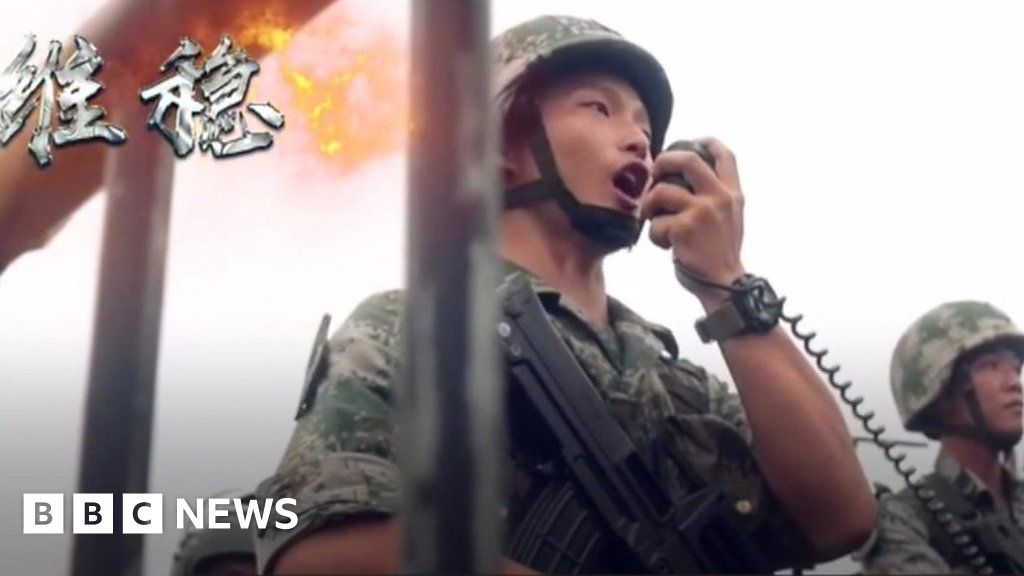 Hong Kong protests: Chinese army video seen as warning