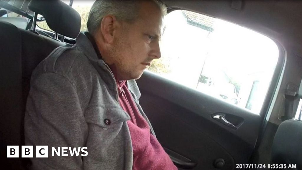 Joseph Isaacs filmed after arrest for hammer attack