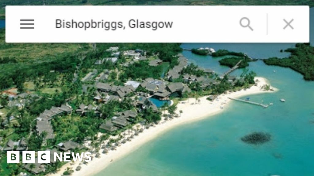 Bishopbriggs goes tropical on Google Maps page - BBC News