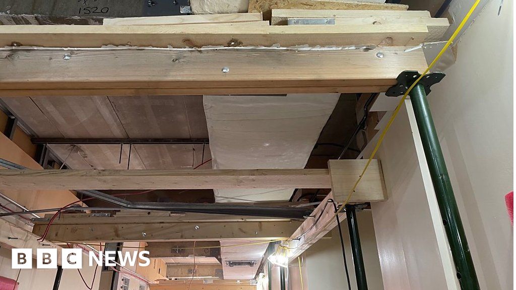 King's Lynn hospital staff show extent of roof props at Queen Elizabeth ...