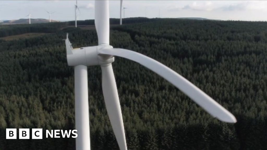 Wales' largest wind farm Pen-y-Cymoedd drone footage - BBC News
