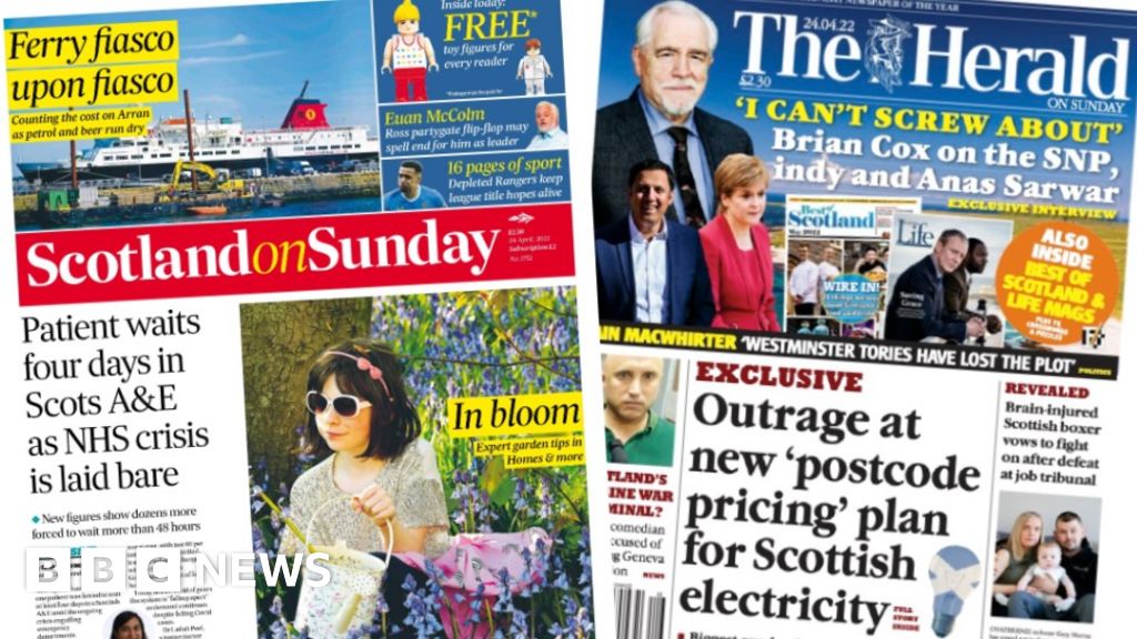 Scotland's papers: Patient's 'four-day A&E wait' and energy price row ...