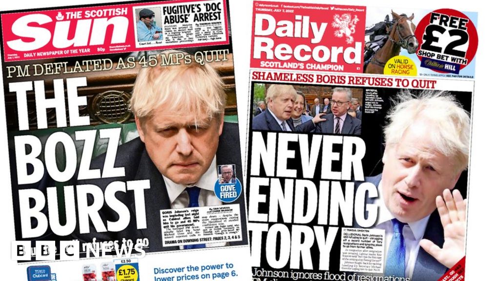 Scotland's papers: 'The Bozz burst' and 'Never ending Tory'
