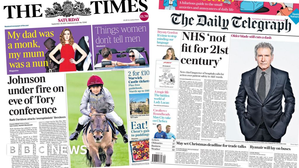 Paper headlines: Boris 'under fire' and hospital safety warning