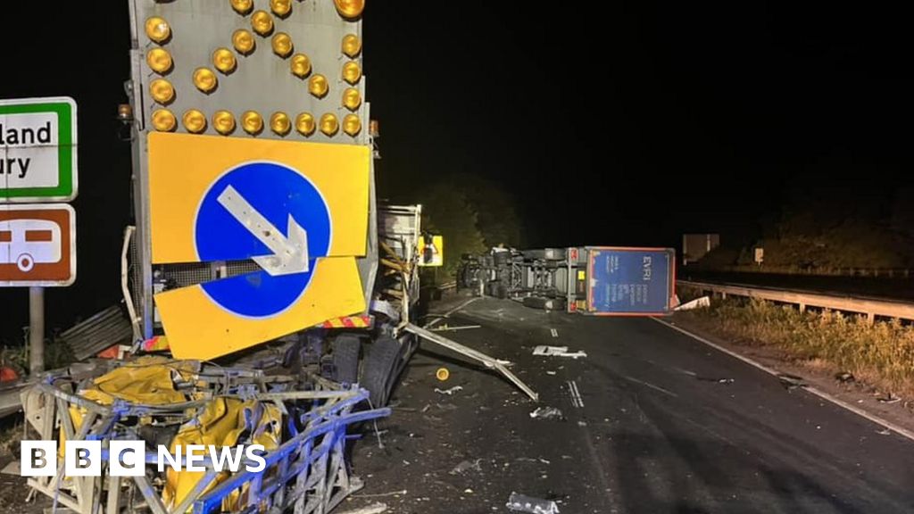 A38 reopens after two-vehicle crash involving delivery lorry