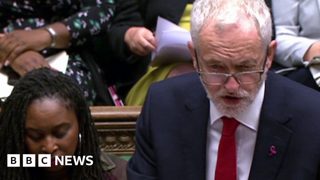 Pmqs Corbyn And May On Post Brexit Chequers Trade Deal Bbc News