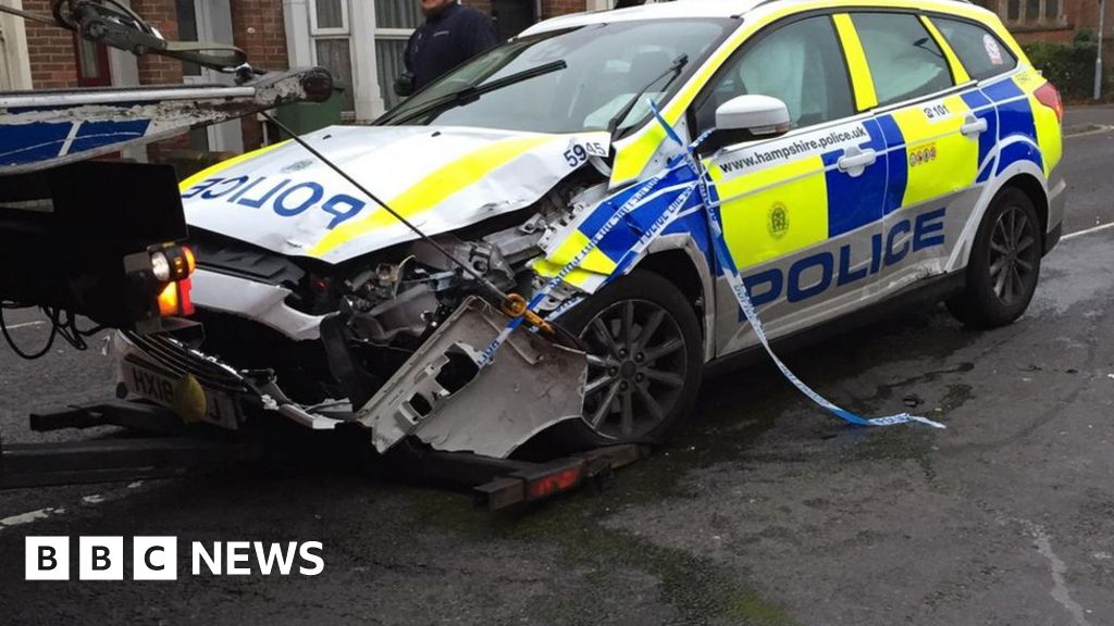 Four injured in Southampton police car crash