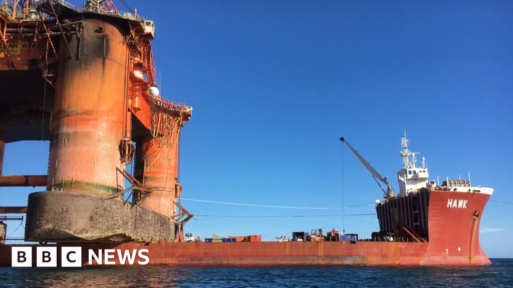 Transocean Winner rig arrives off Turkey from Lewis - BBC News