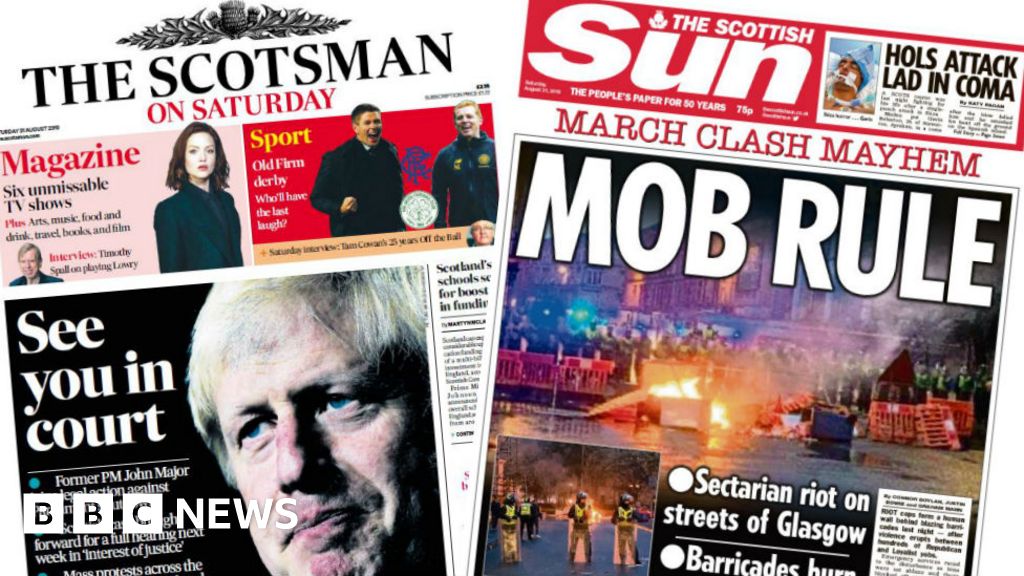 Scotland's papers: Brexit challenge and 'sectarian' riots