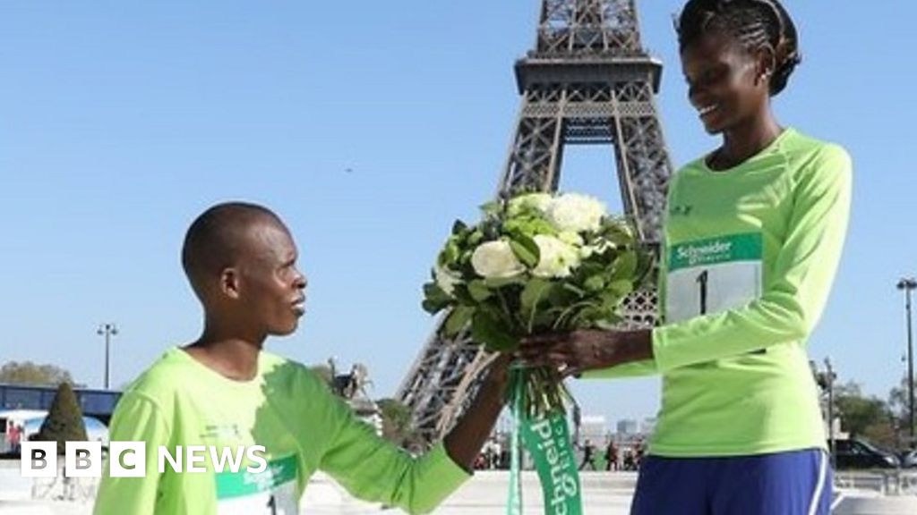 Kenya's marathon-winning couple - BBC News
