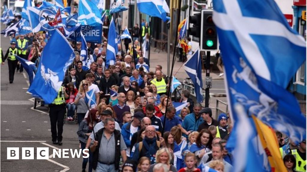 Independence supporters stage Glasgow rally - BBC News