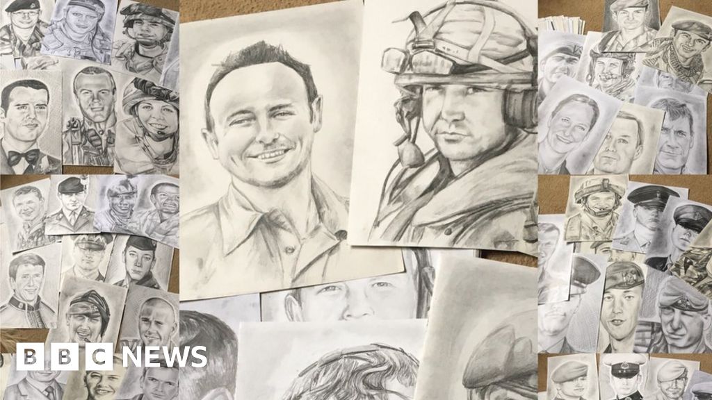 Artist draws British service personnel killed in Iraq and Afghanistan ...