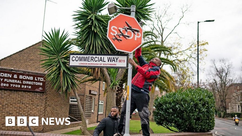 Banksy artwork taken away by two men in Peckham, south-east London