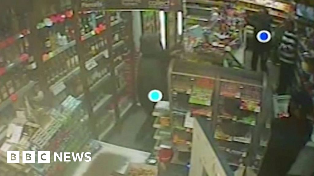 CCTV shows fighting in a shop after fatal stabbing