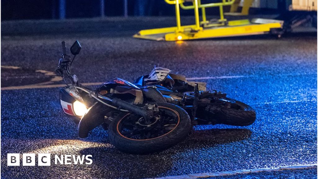Biker seriously hurt in Moray crash with car - BBC News