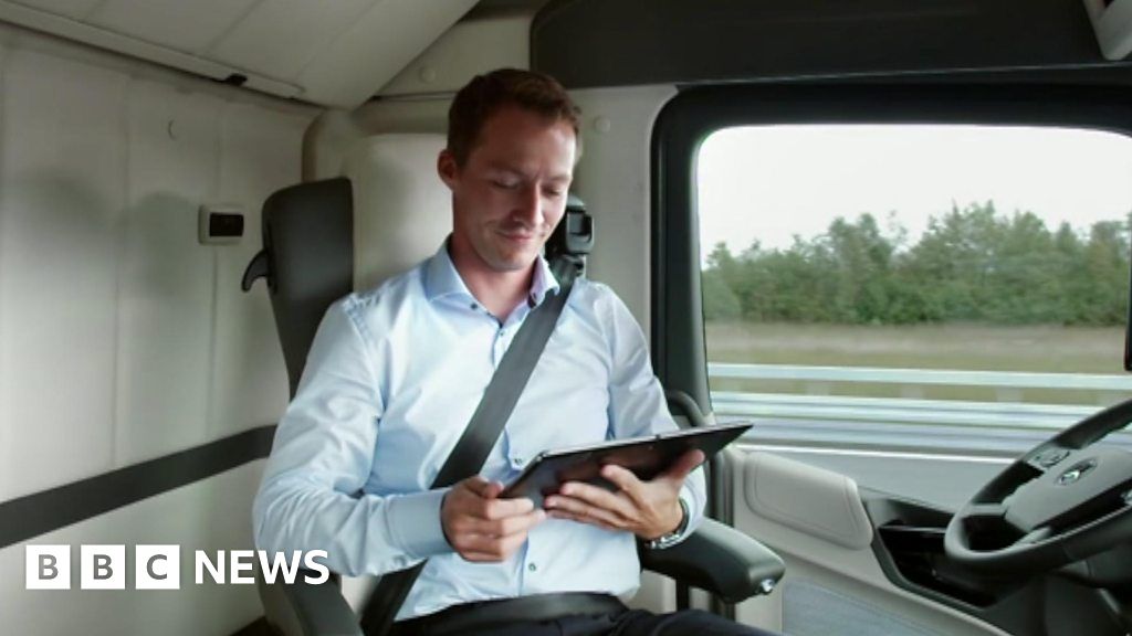 M6 driverless lorries trials planned for Cumbria - BBC News