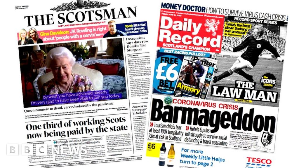Scotland's papers: Third of working Scots furloughed and 'Barmageddon ...