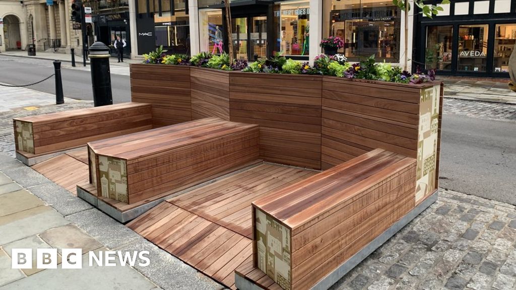 Parklets open in Colchester High Street as part of Covid recovery - BBC ...