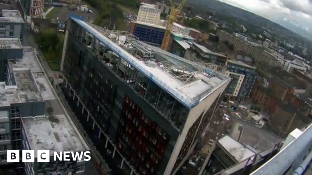 Timelapse of Strathclyde University research centre being built - BBC News