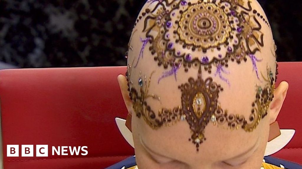 Henna crowns: 'Hair' for cancer patient - BBC News