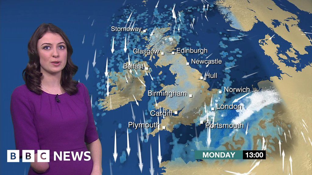 Wintry showers forecast for Monday