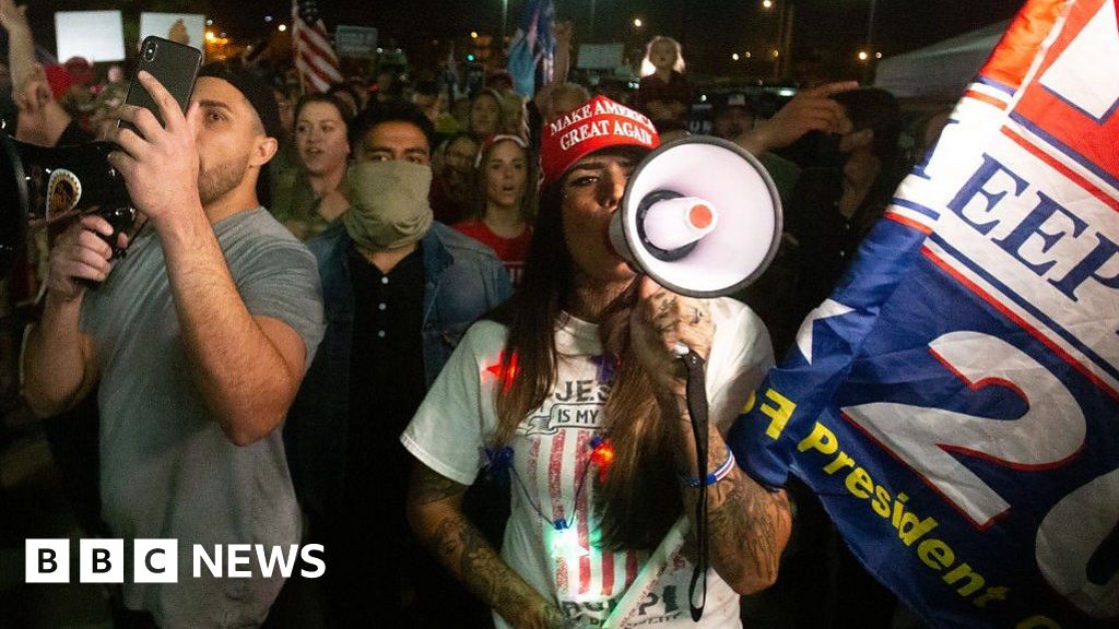 Protesters gather outside Arizona election headquarters