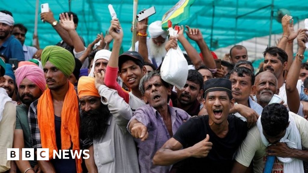 India farmers' protests: Tens of thousands join rally in Uttar Pradesh ...