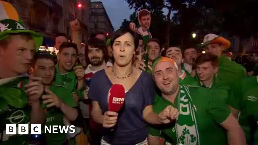 BBC reporter wins support of Republic of Ireland fans - BBC News