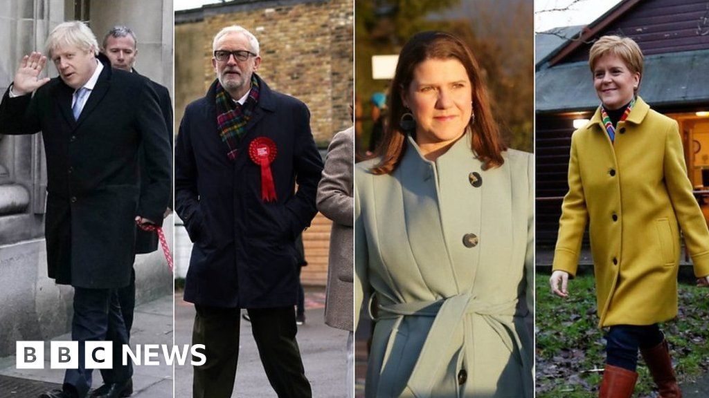 Political party leaders go to the polls