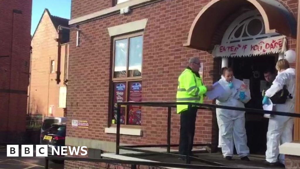 Three stabbed in Atherton library attack - BBC News