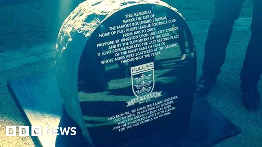 Hull FC's Boulevard Stadium memorial unveiled - BBC News