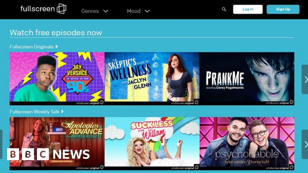 Fullscreen 'YouTube Red rival' to close in January - BBC News