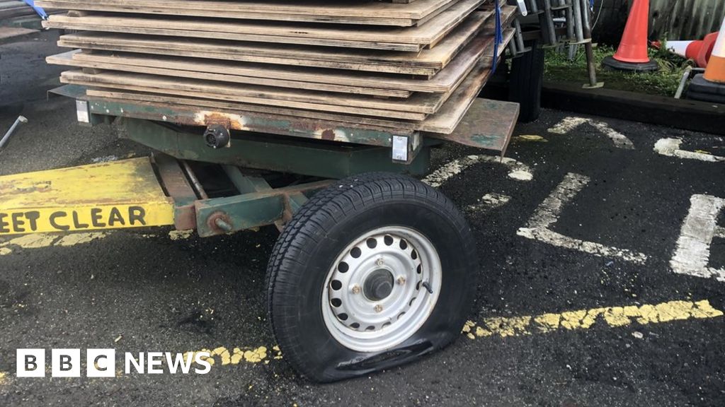 Tyre slashers target Buxton Market for third time - BBC News