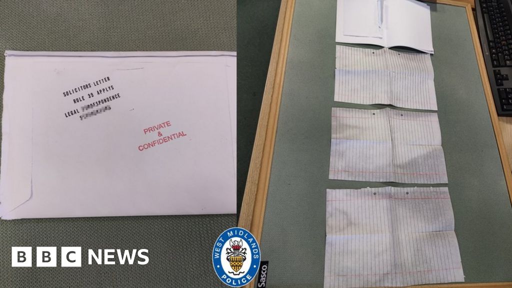 Arrests over drug-soaked paper prison plot - BBC News