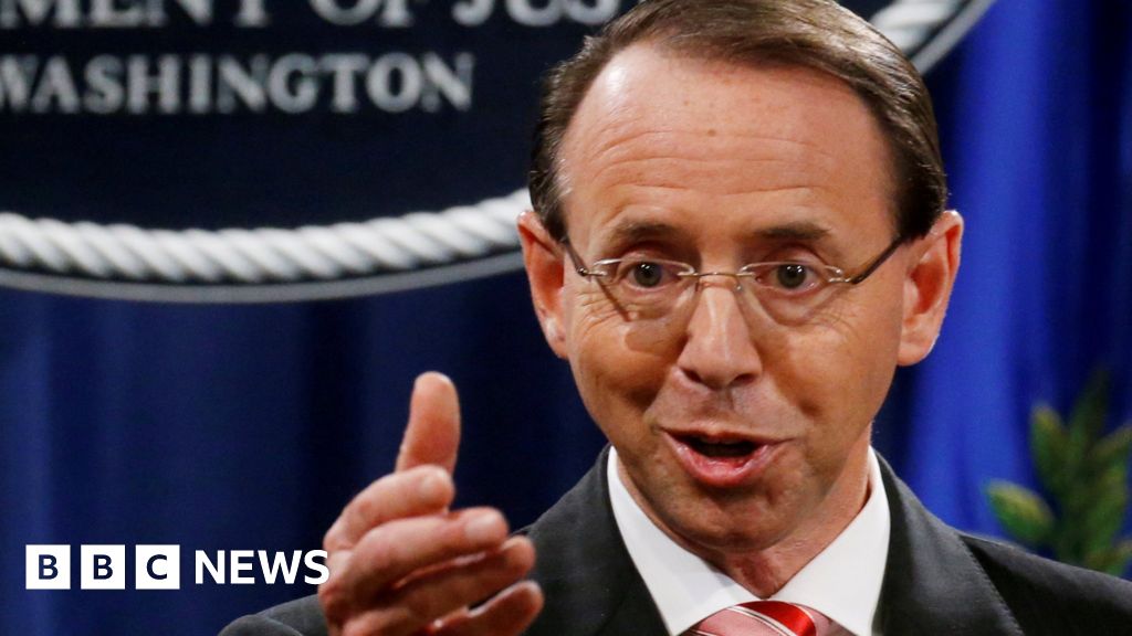Ex-Russia probe overseer Rod Rosenstein 'to step down by March' - BBC News