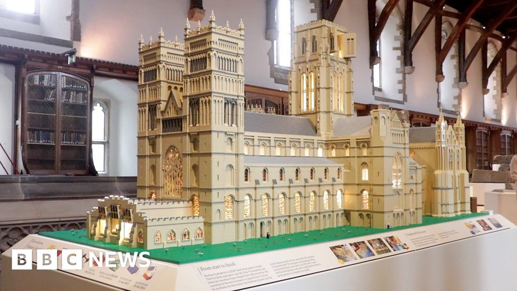 Lego Durham Cathedral model makes a triumphant return - BBC News