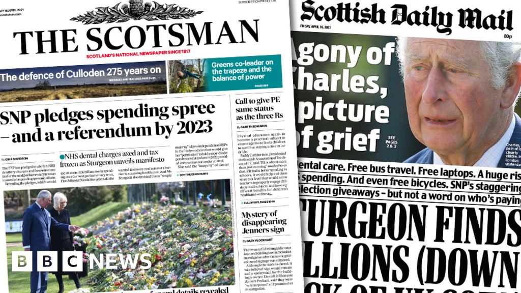 Scotland's papers: SNP spending 'spree' and duke funeral plans - BBC News