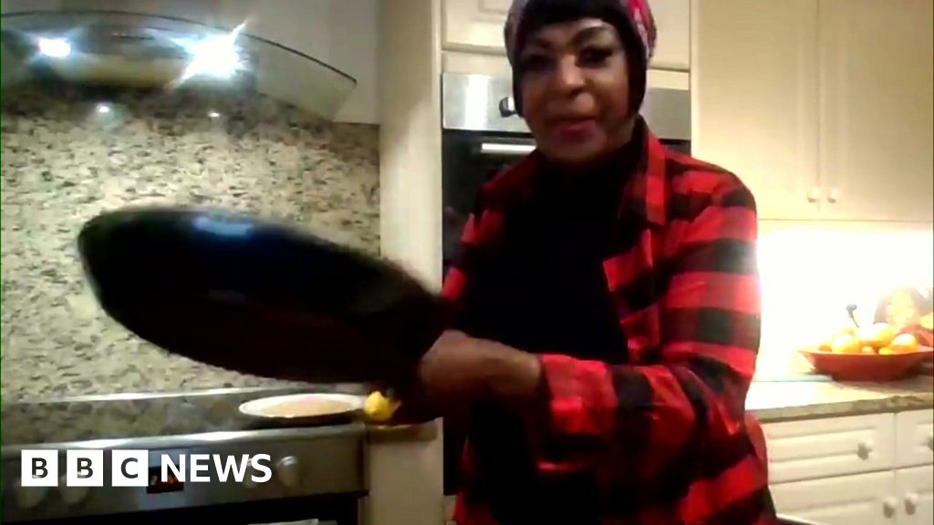 Rustie Lee on how to toss the perfect pancake - BBC News