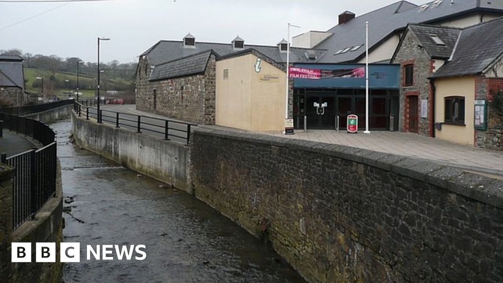 'Risk' as Cardigan Mwldan flood defences vandalised - BBC News