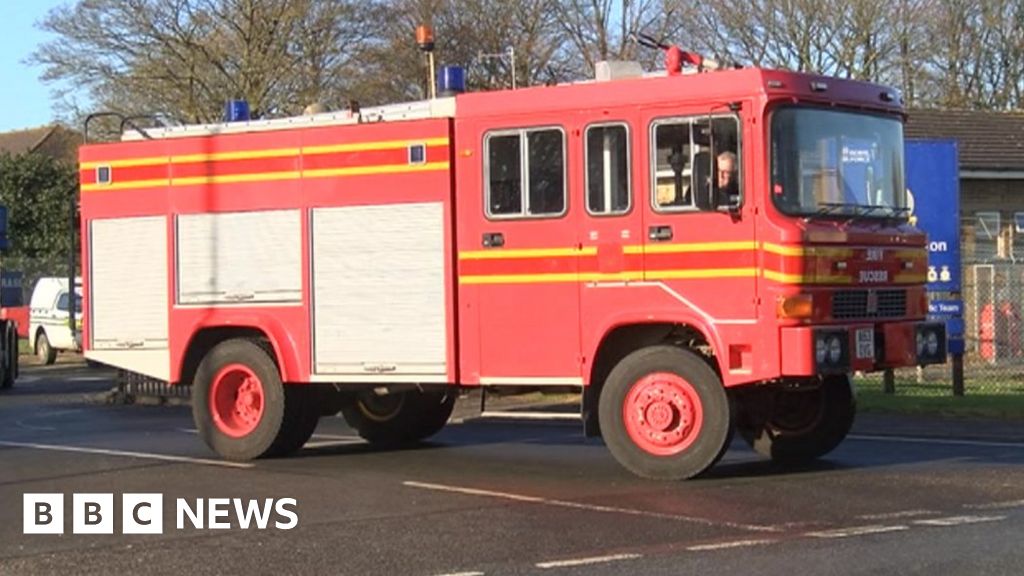 Firefighting museum vehicles moved out of RAF Scampton - BBC News